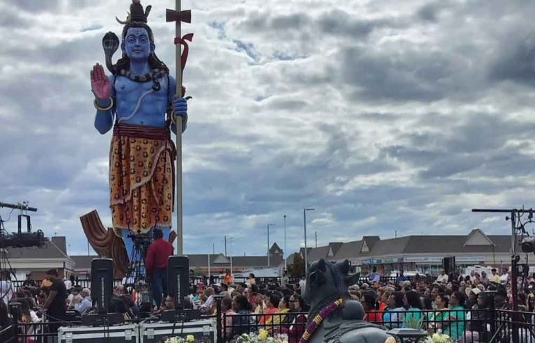 A Monumental Moment 54 Foot Lord Shiva Statue Unveiled At Bhavani
